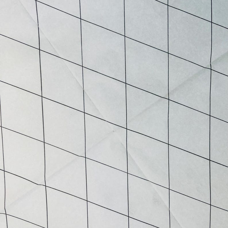 Vintage Iron on Hand Transfer Pattern for Simple, Geometric Grid ...