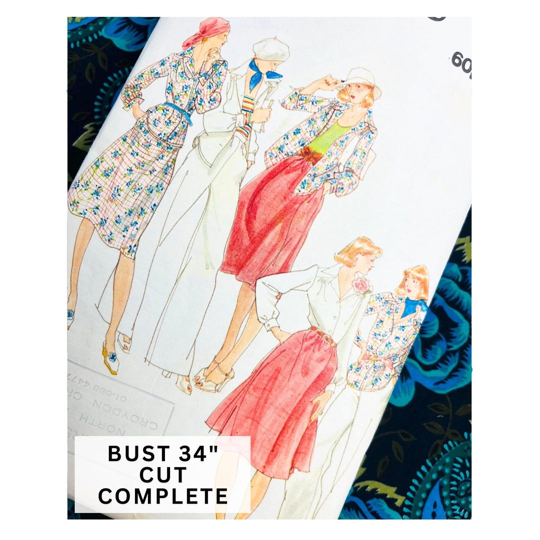 Bust 34" Vintage 1970s Butterick Sewing Pattern for Women 4169, Relaxed ...
