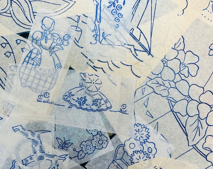 Rare Vintage Miniature Embroidery Transfer Bundle – Crinoline Lady ...