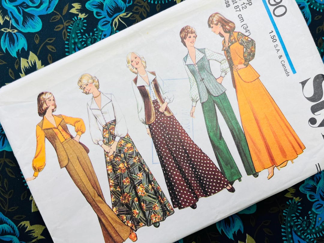 Bust 34" Vintage 1970s Style Sewing Pattern 4990, Ladies Sleeveless ...
