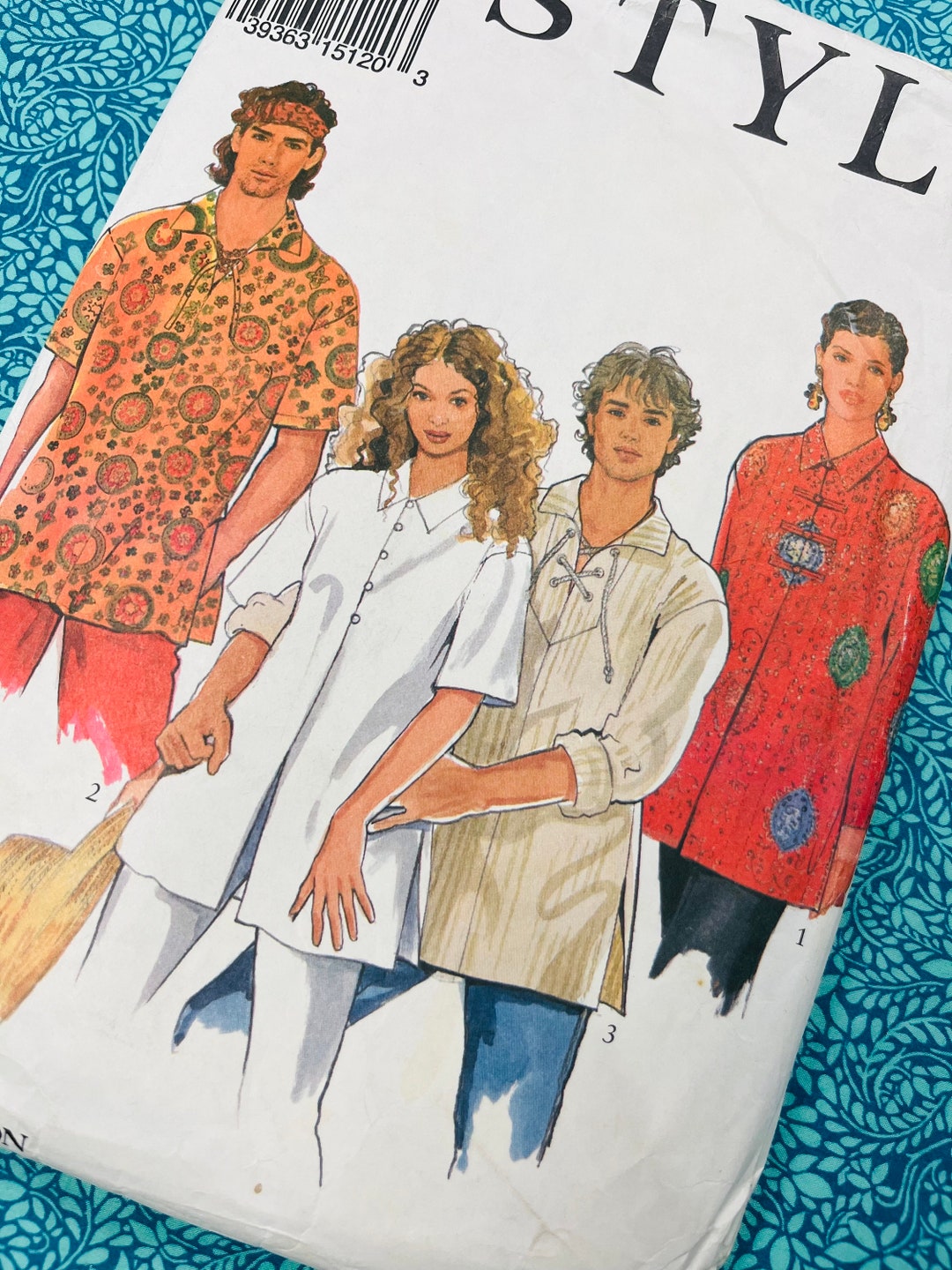 Chest 30-44” Vintage Style 2421 Sewing Pattern, Unisex Tops, Tunic Tops ...