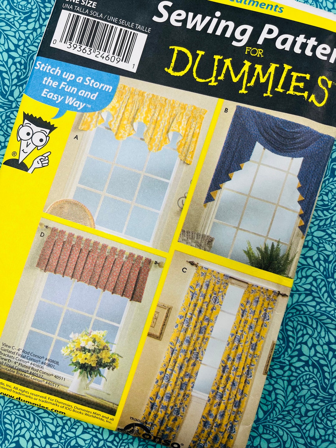 Uncut Simplicity Sewing Pattern 9566 Window Treatments for Dummies ...
