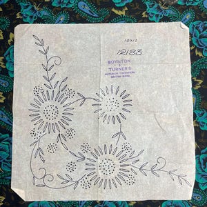 Vintage Hand Embroidery Design Boynton & Turner 12183, Stylised Floral ...