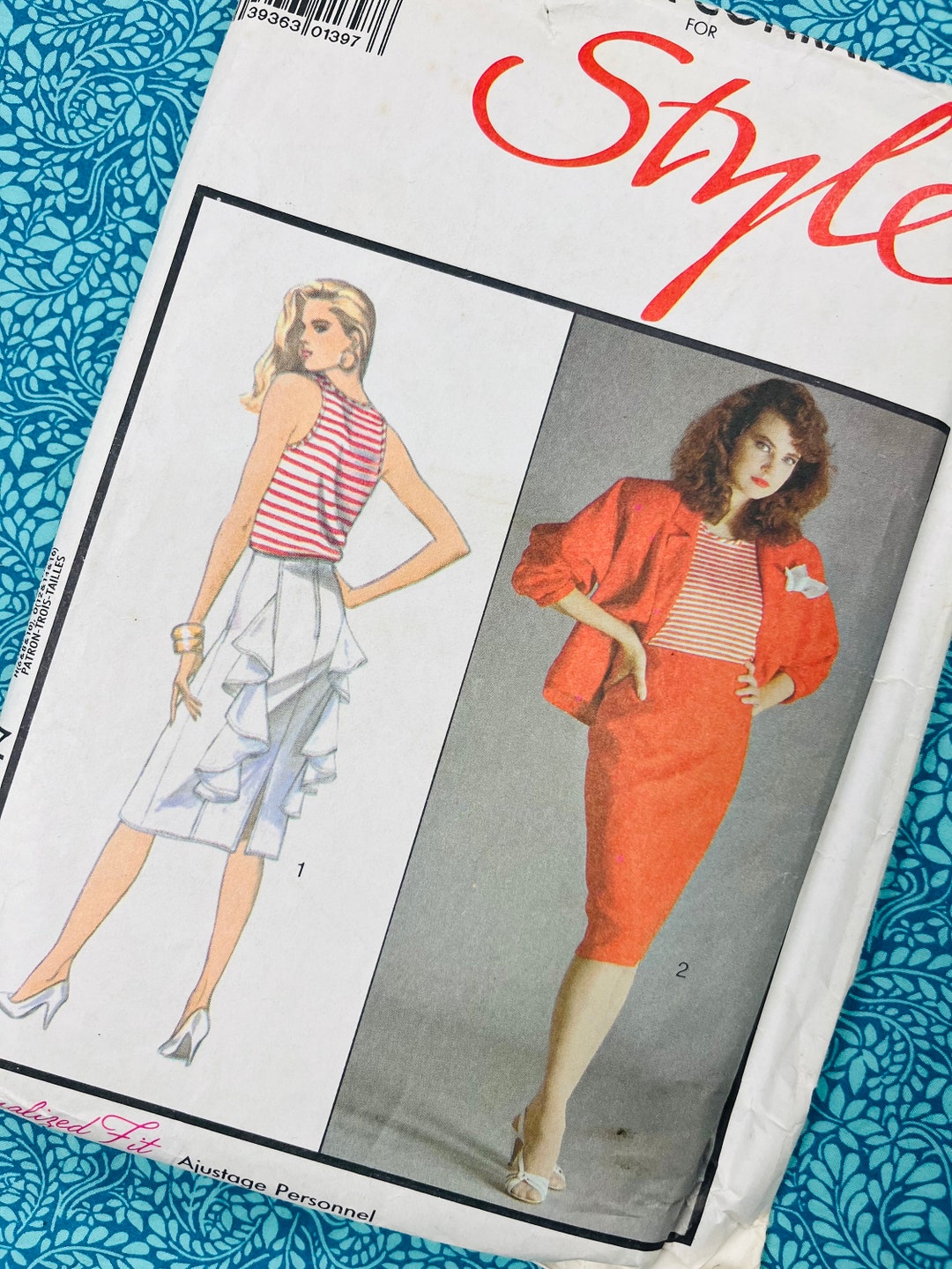 Bust 34 Vintage 80s Jasper Conran for Style Sewing Pattern 1031, Ladies ...