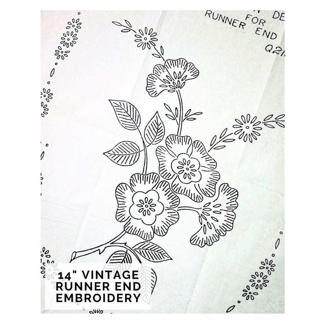 Vintage Hand Embroidery Iron-on Transfer Pattern, 14