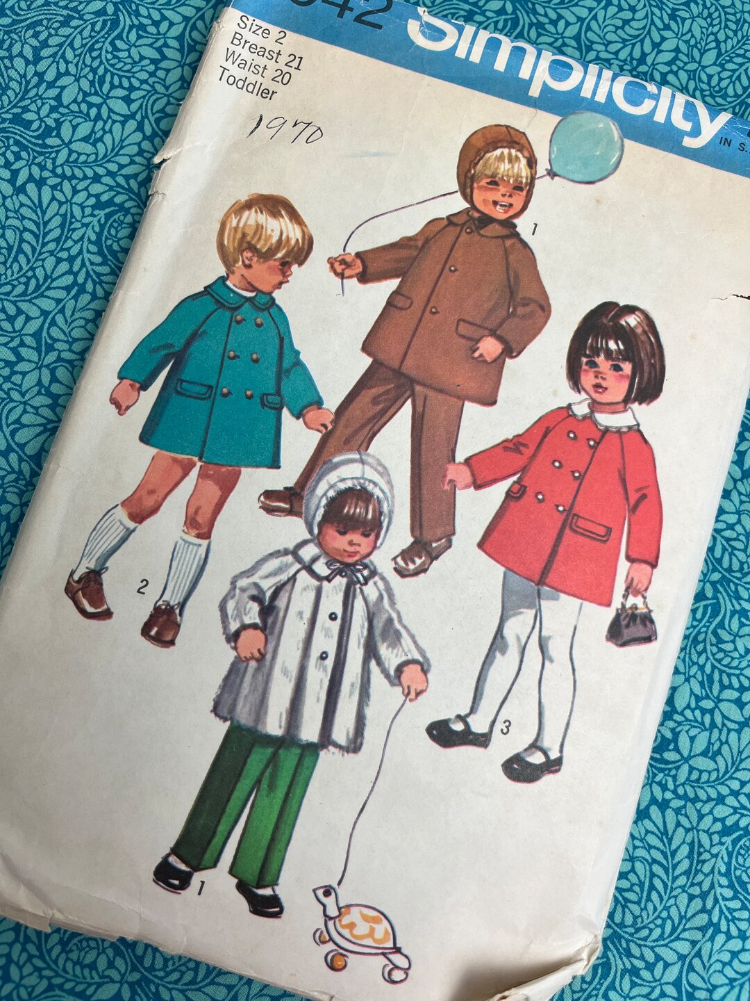 Age 2 Vintage 70s Simplicity 9042 Sewing Pattern, Child Toddler Coat ...