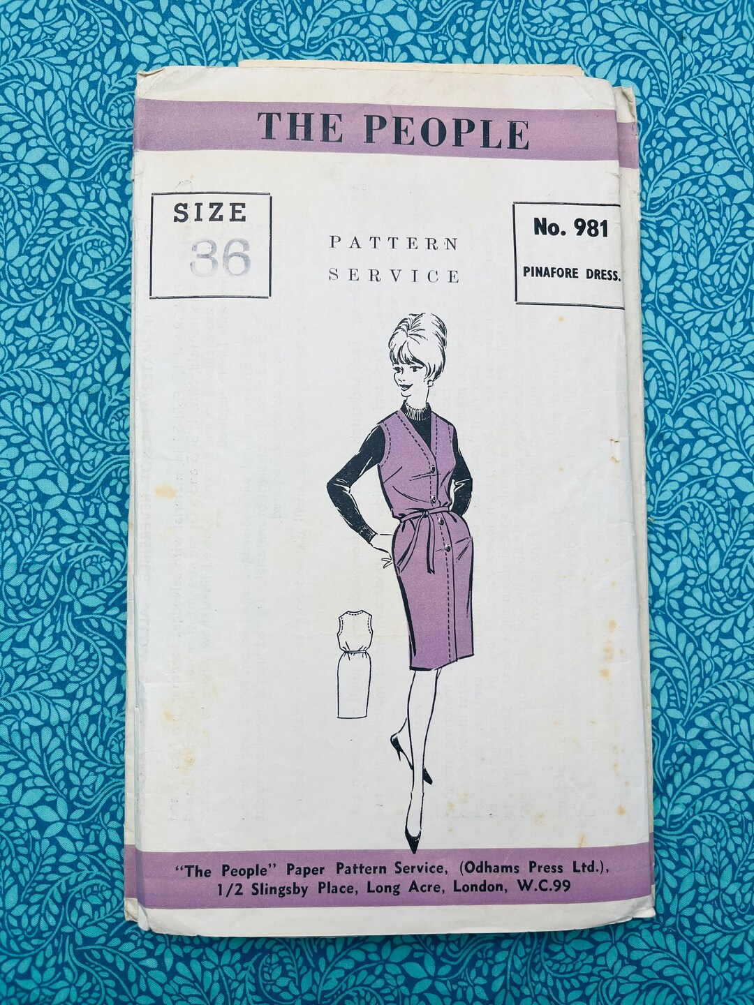 Bust 34-36 Vintage 60s the People Pattern Service 981 Sewing Pattern ...