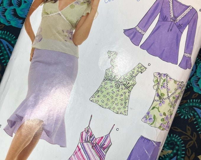 Bust 34" New Look Sewing Pattern 6573, Ladies Y2K Boho Style Top ...