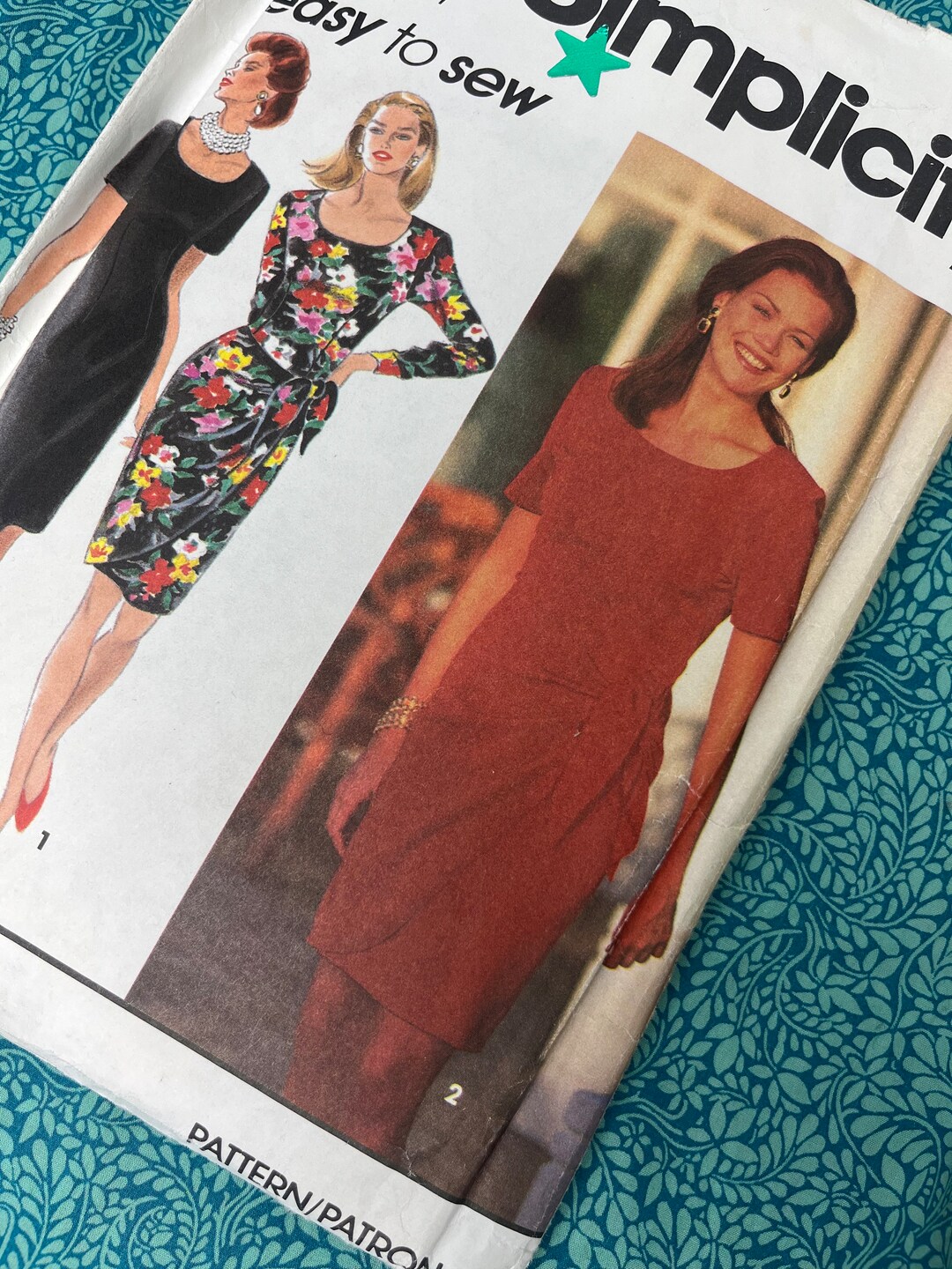 Bust 38-42” Vintage 90s Simplicity Sewing Pattern 8417, Ladies Scoop ...