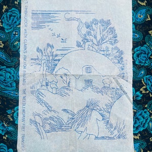 Vintage Hand Embroidery Design by Needlewoman 136, Country Cottage ...