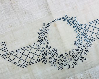 Vintage Iron on Hand Embroidery Design by Briggs, Summer Basket of ...