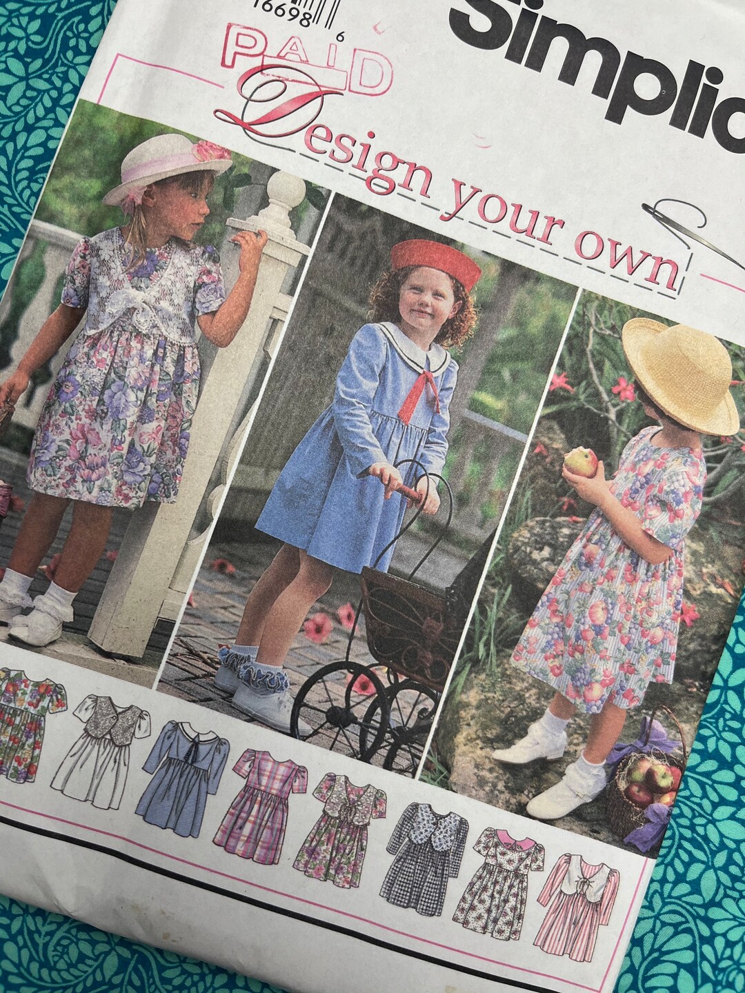 Age 5 Vintage 90s Simplicity 9460 Sewing Pattern, Childs Dress With ...
