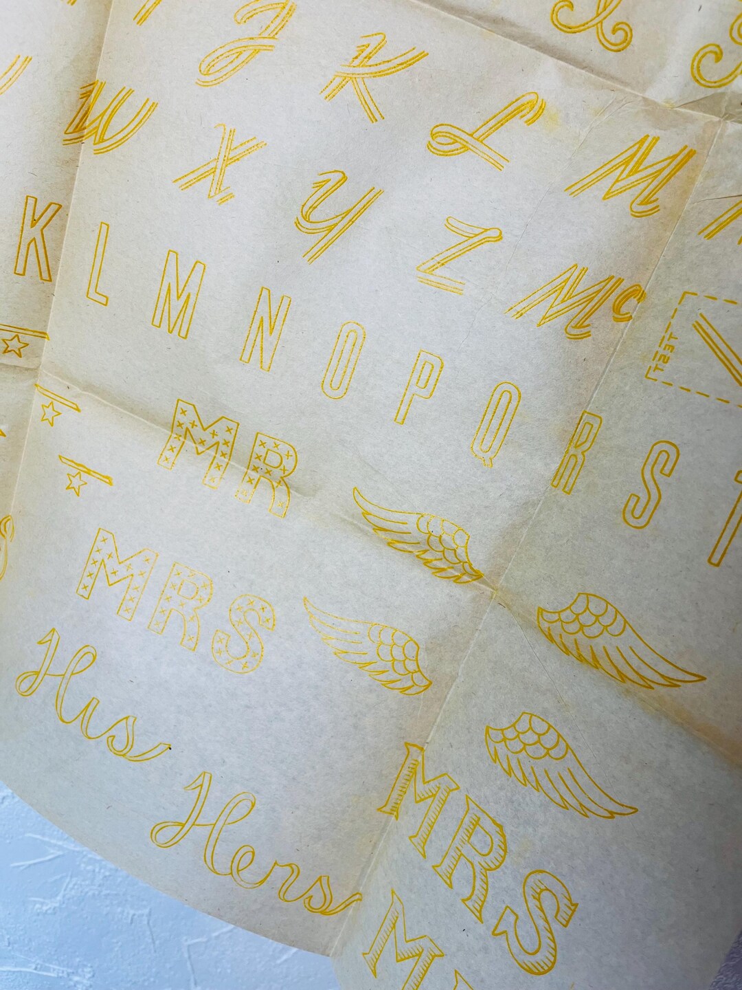 Vintage Uncut Vogart Hand Embroidery Transfer 122, Lettering, Monograms ...