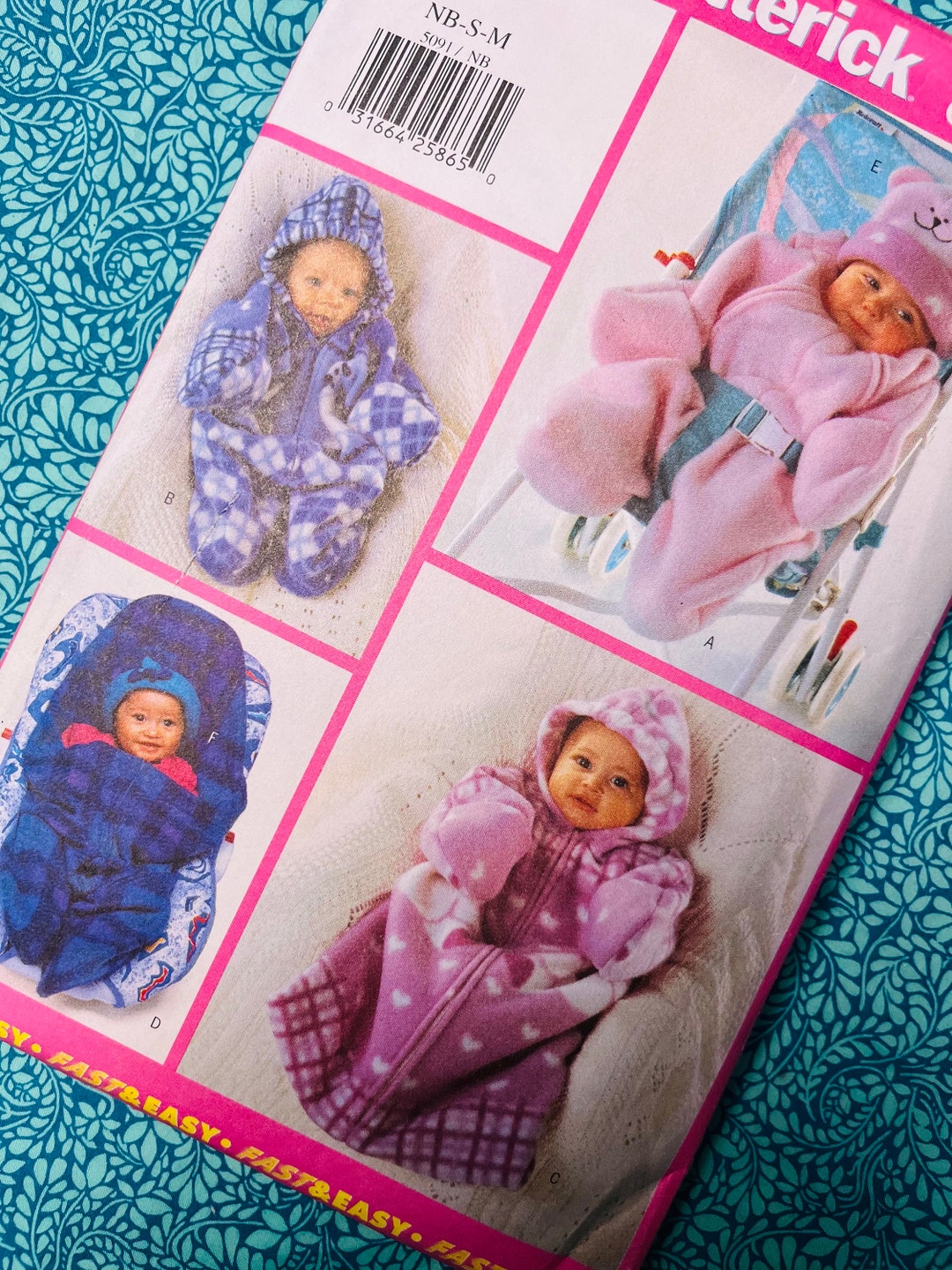 Infant Vintage Butterick Sewing Pattern 5091, Infant Bunting, Snowsuit ...