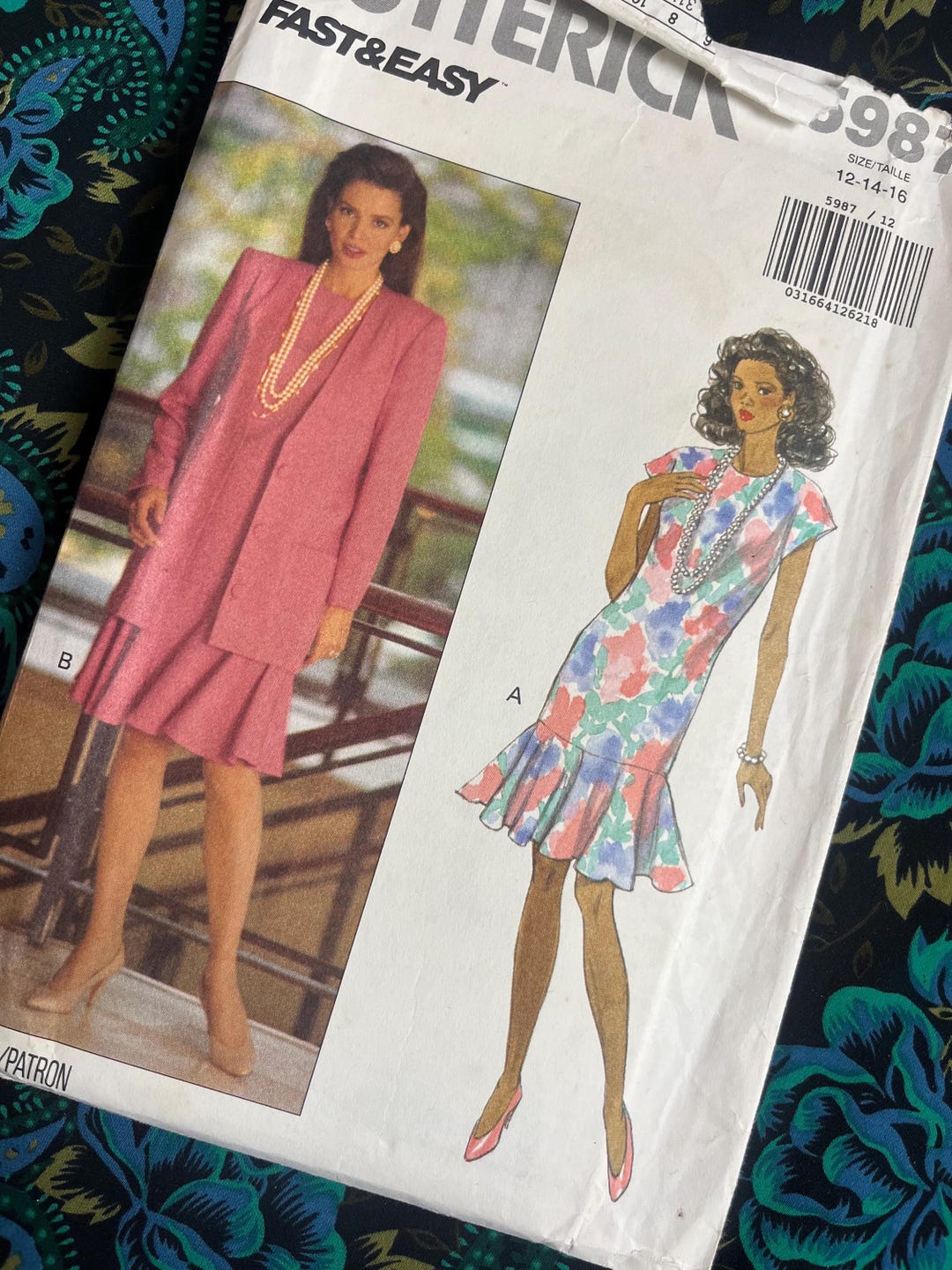 Bust 34-38” Vintage Uncut 90s Butterick Sewing Pattern 5987, Fast and ...