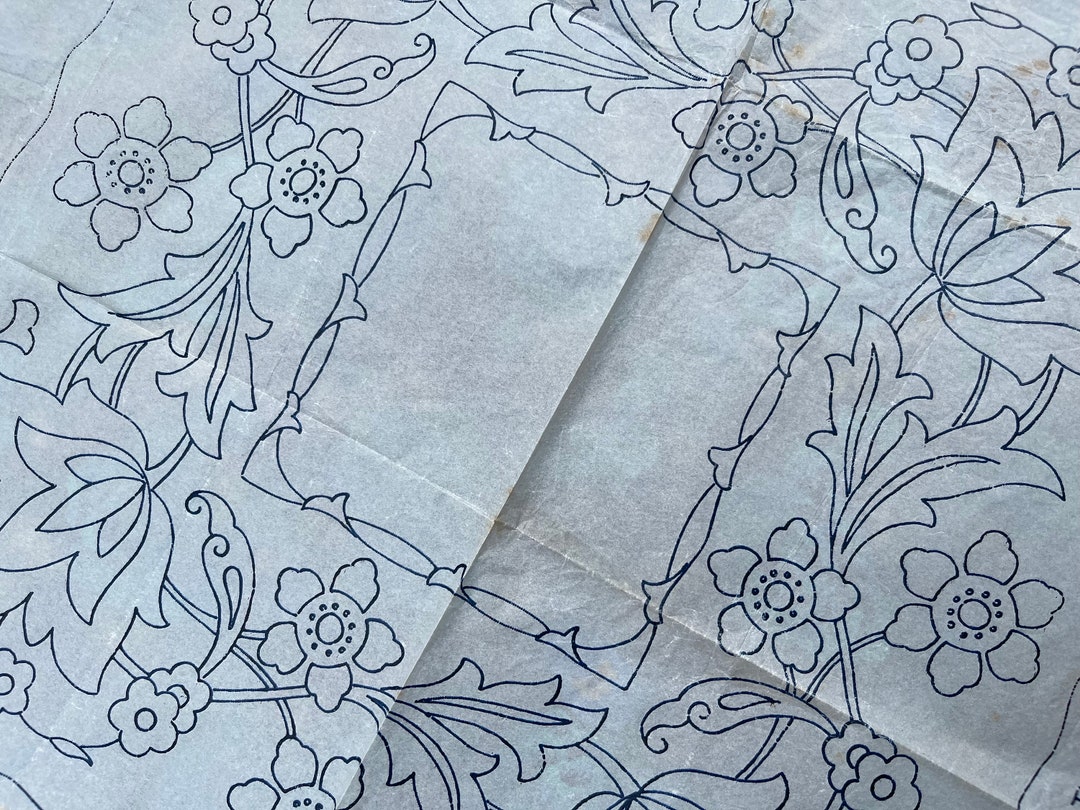 Vintage Briggs Hand Embroidery Transfer P621-D664, Large Square Border ...