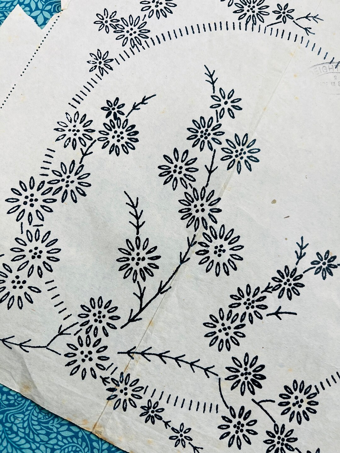 Vintage 30s Deighton's Embroidery Transfer K25623 Round Floral ...