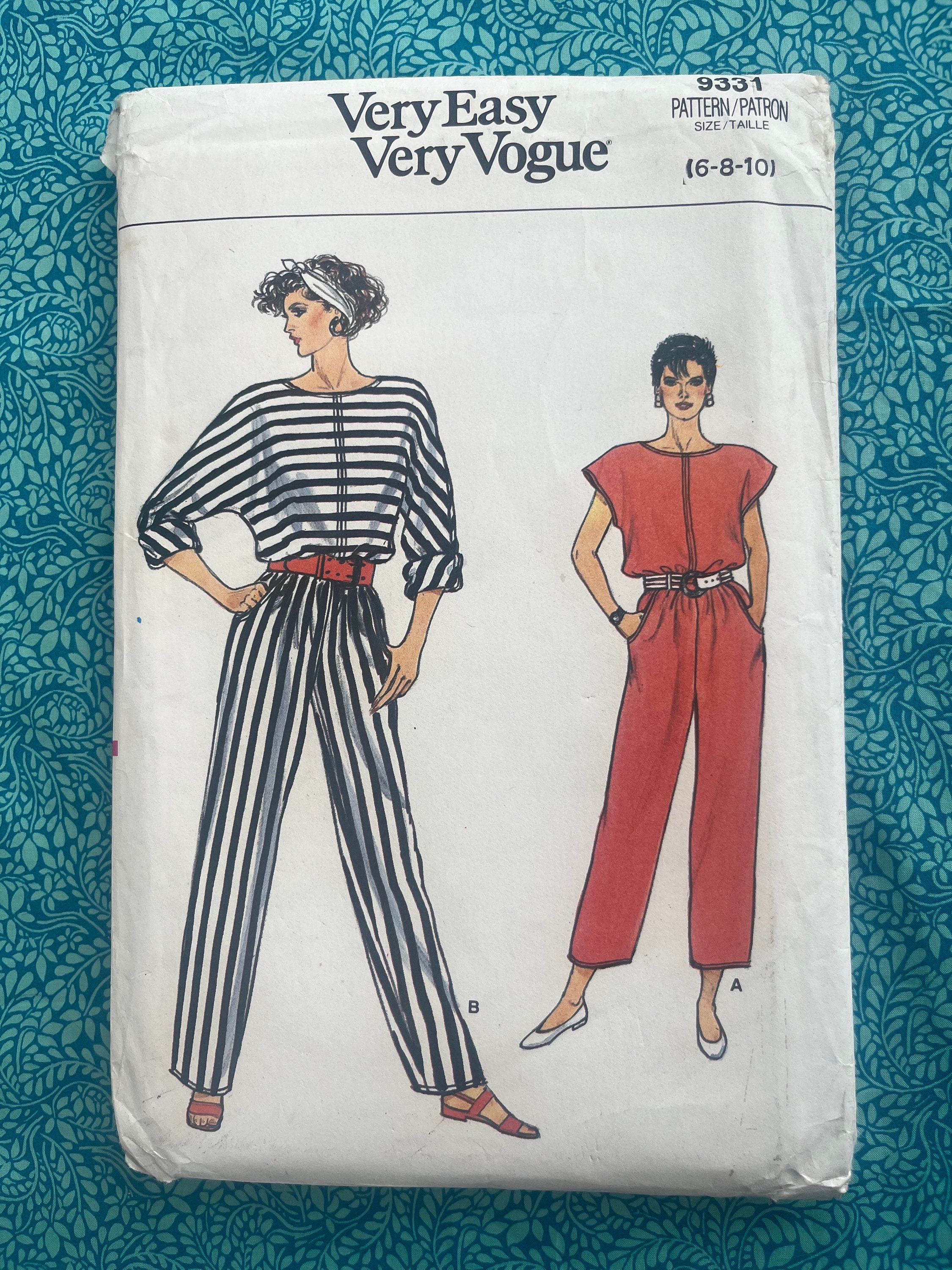 Uncut Vintage 80s Vogue Sewing Pattern 9331 Ladies Loose - Etsy UK