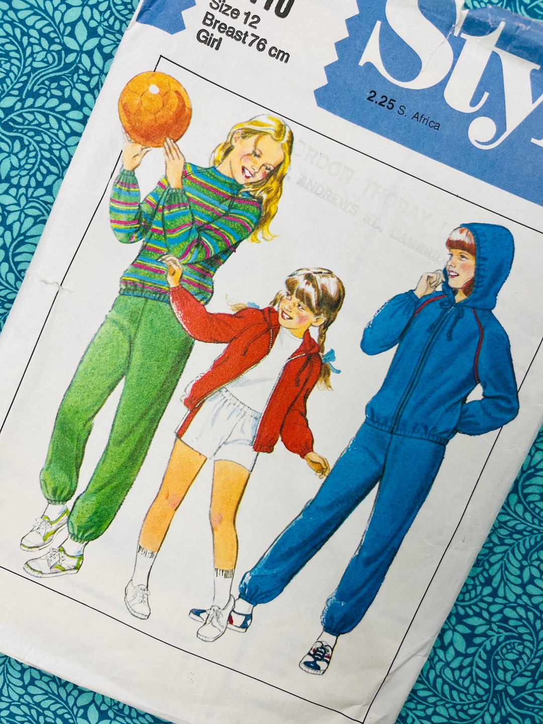 Age 12 Vintage 80s Style Sewing Patter 3230, Girls Tracksuit Pattern ...