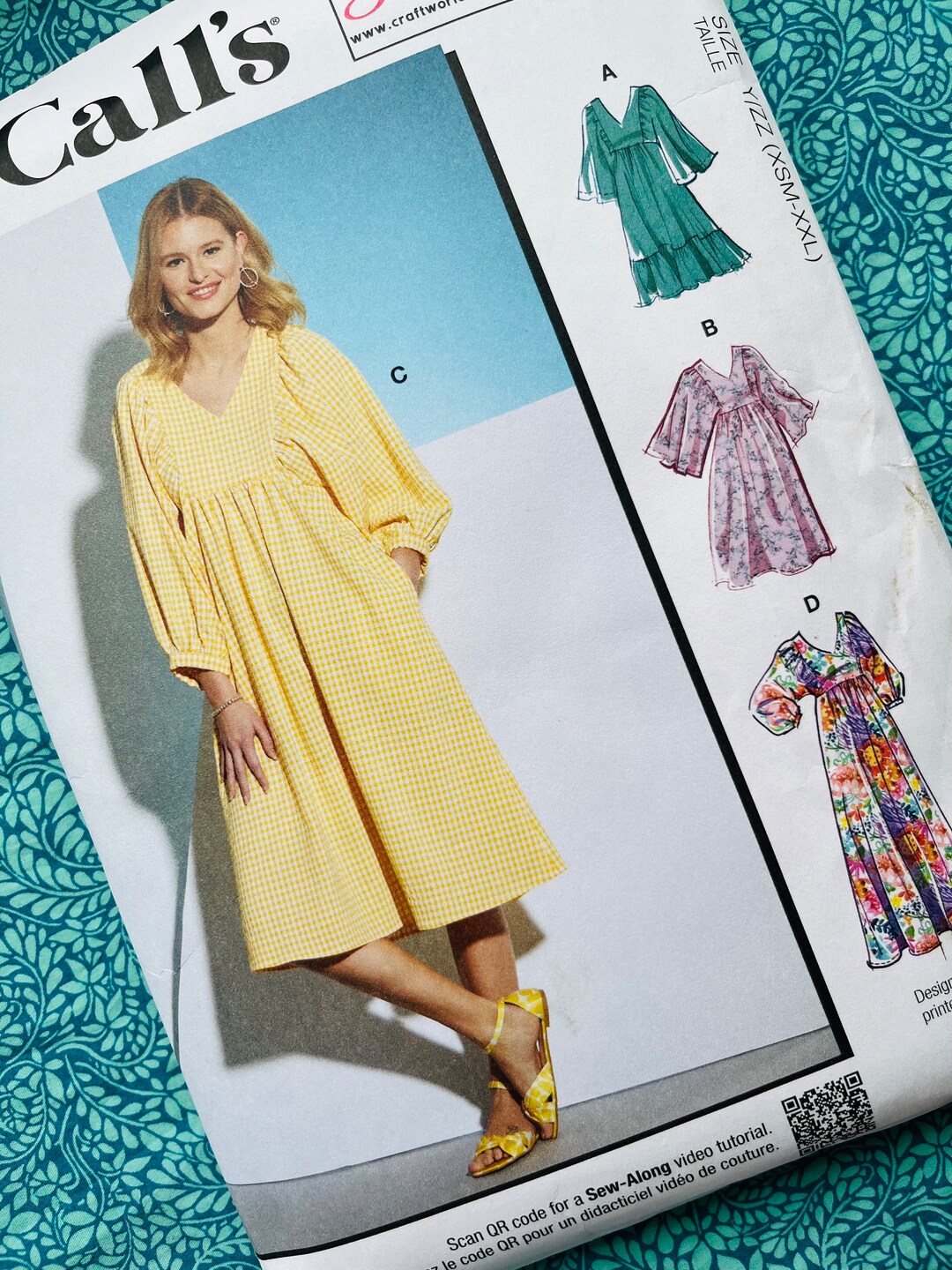 Bust 29.5-48 Uncut Mccalls Sewing Pattern M8312, Ladies Loose Dress in ...