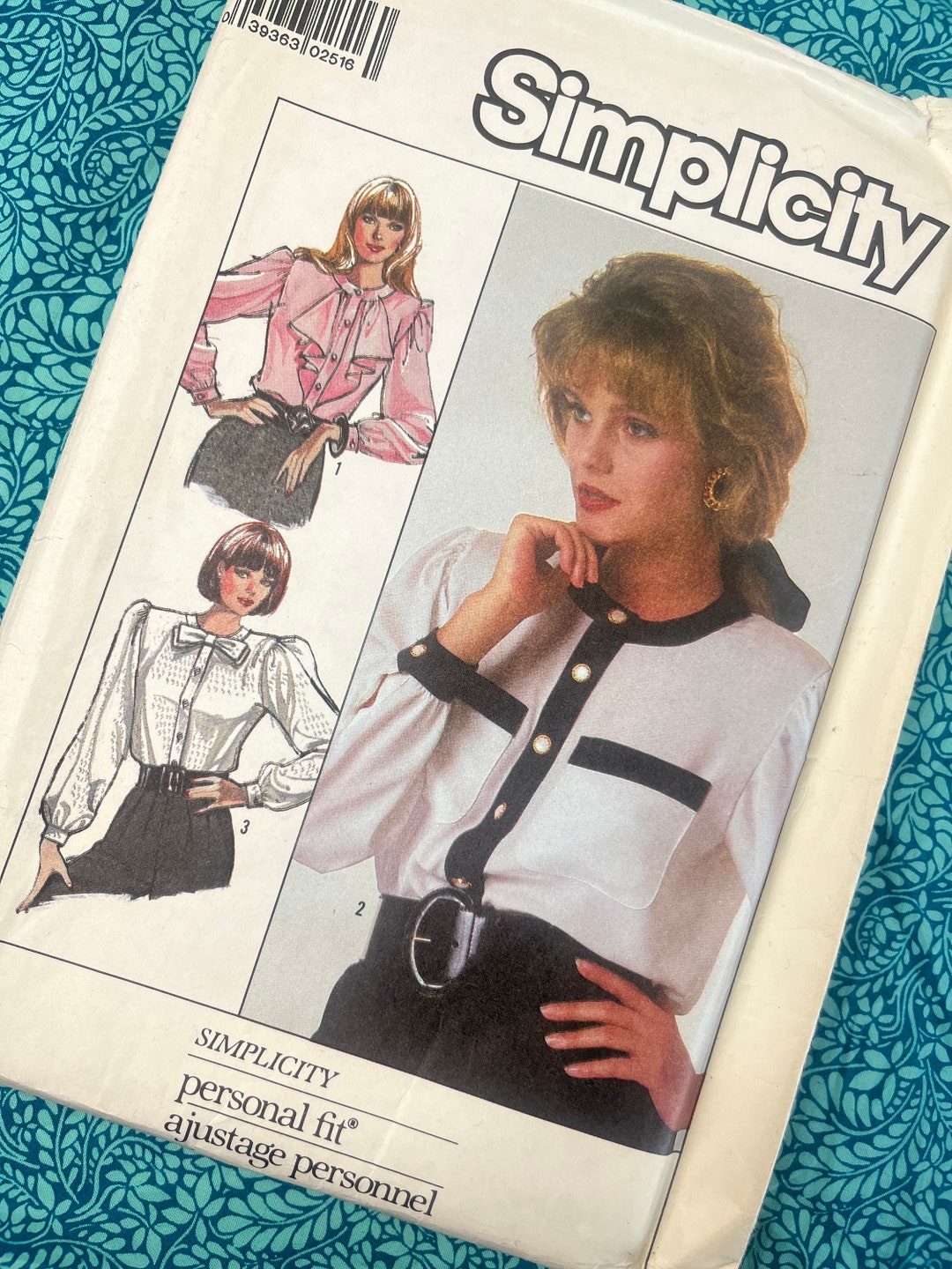 Bust 38" Uncut Vintage 80s Simplicity 8239 Sewing Pattern, Ladies ...