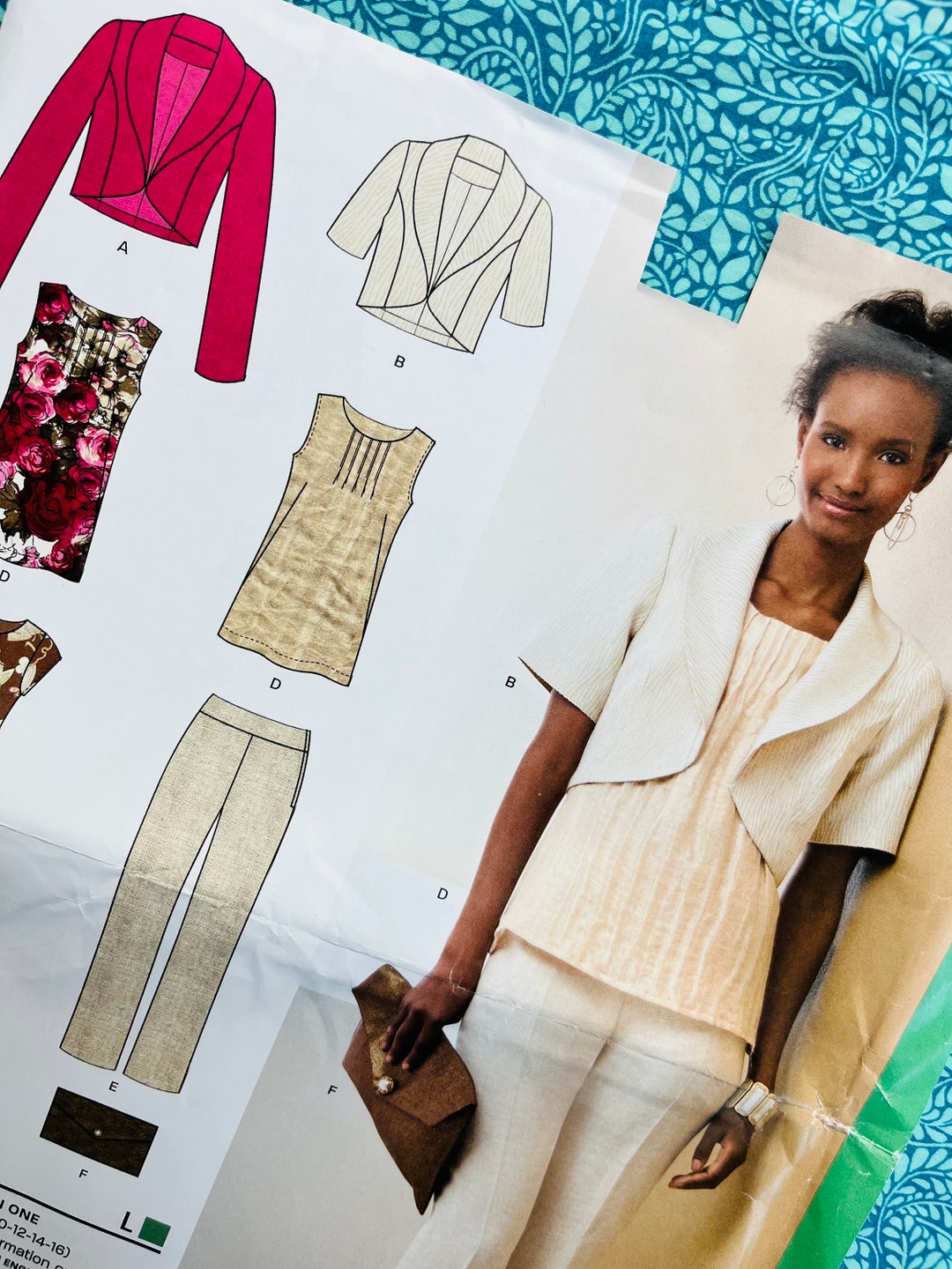 Bust 30.5-38" Uncut New Look Sewing Pattern 6080, Ladies Short Jacket ...