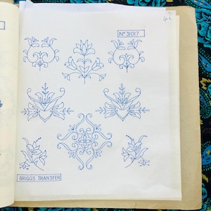 Vintage Iron on Hand Embroidery Transfers by Briggs, Small Floral ...