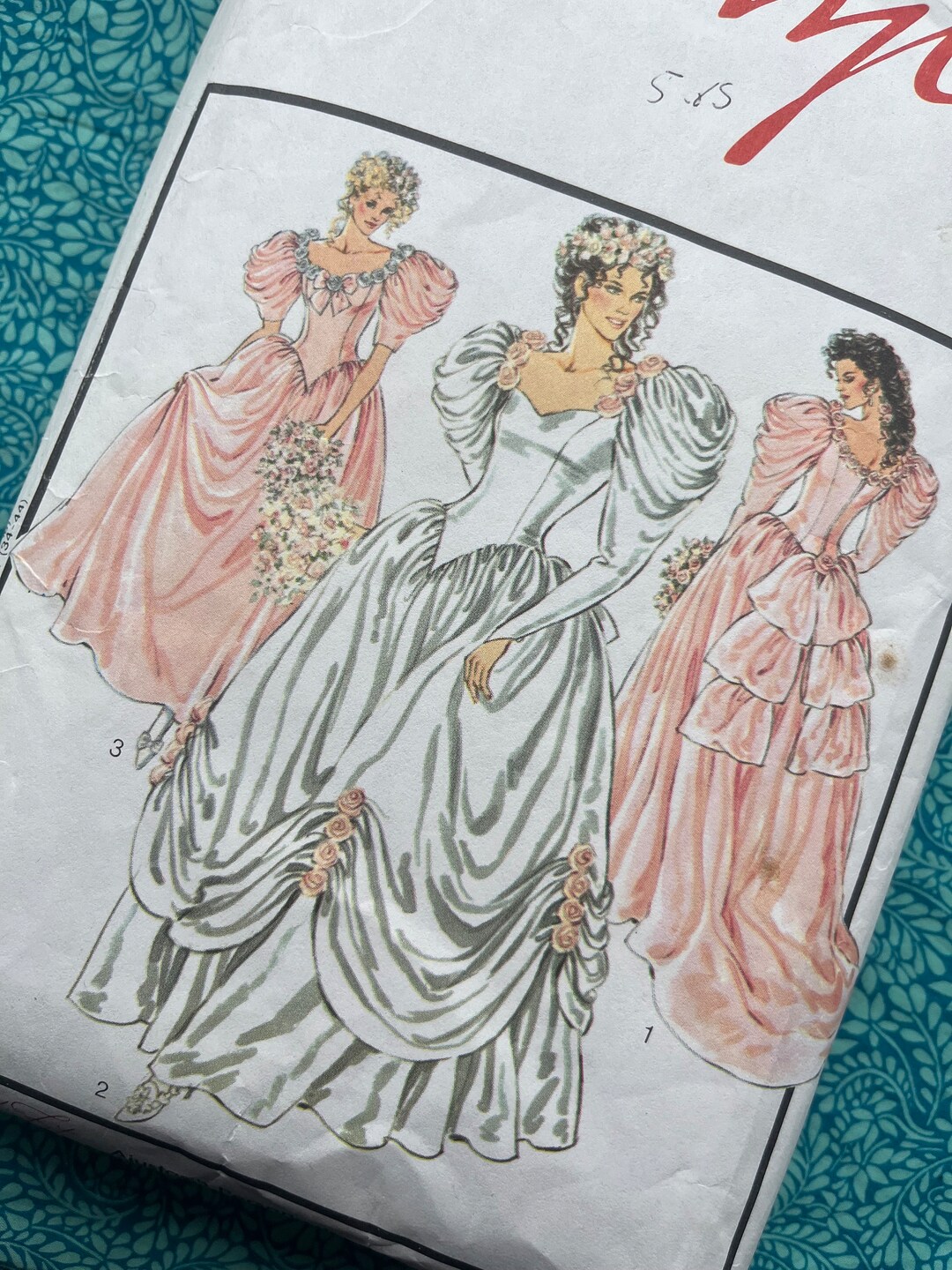 Bust 31.5-40" Vintage 80s Style Sewing Pattern 1680, Wedding Dress or ...