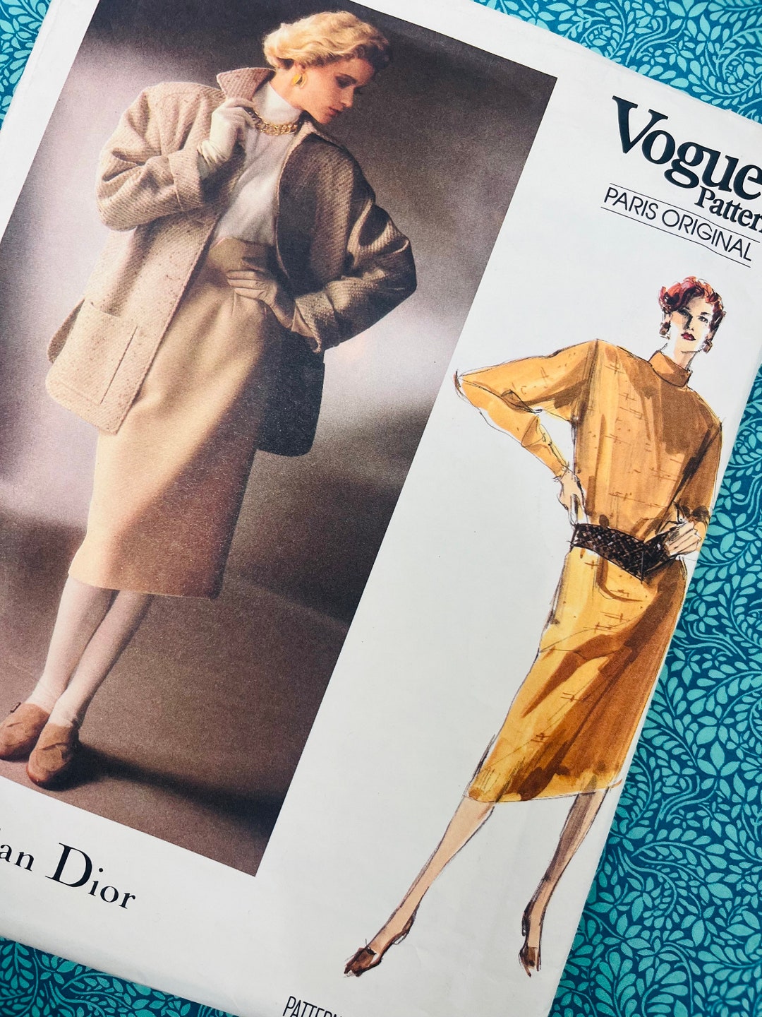 Bust 34" Uncut Vintage 80s Vogue Sewing Pattern 1638, Paris Original ...