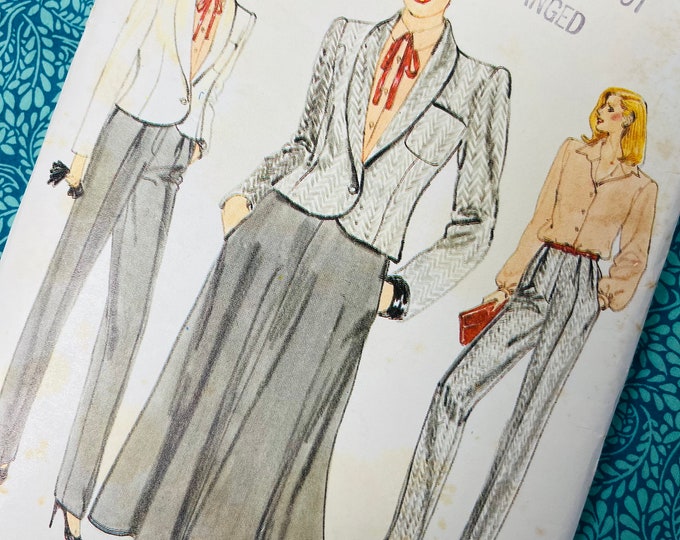 Bust 32.5" Vintage 80s Vogue Sewing Pattern 7513, Ladies Short, Shawl ...