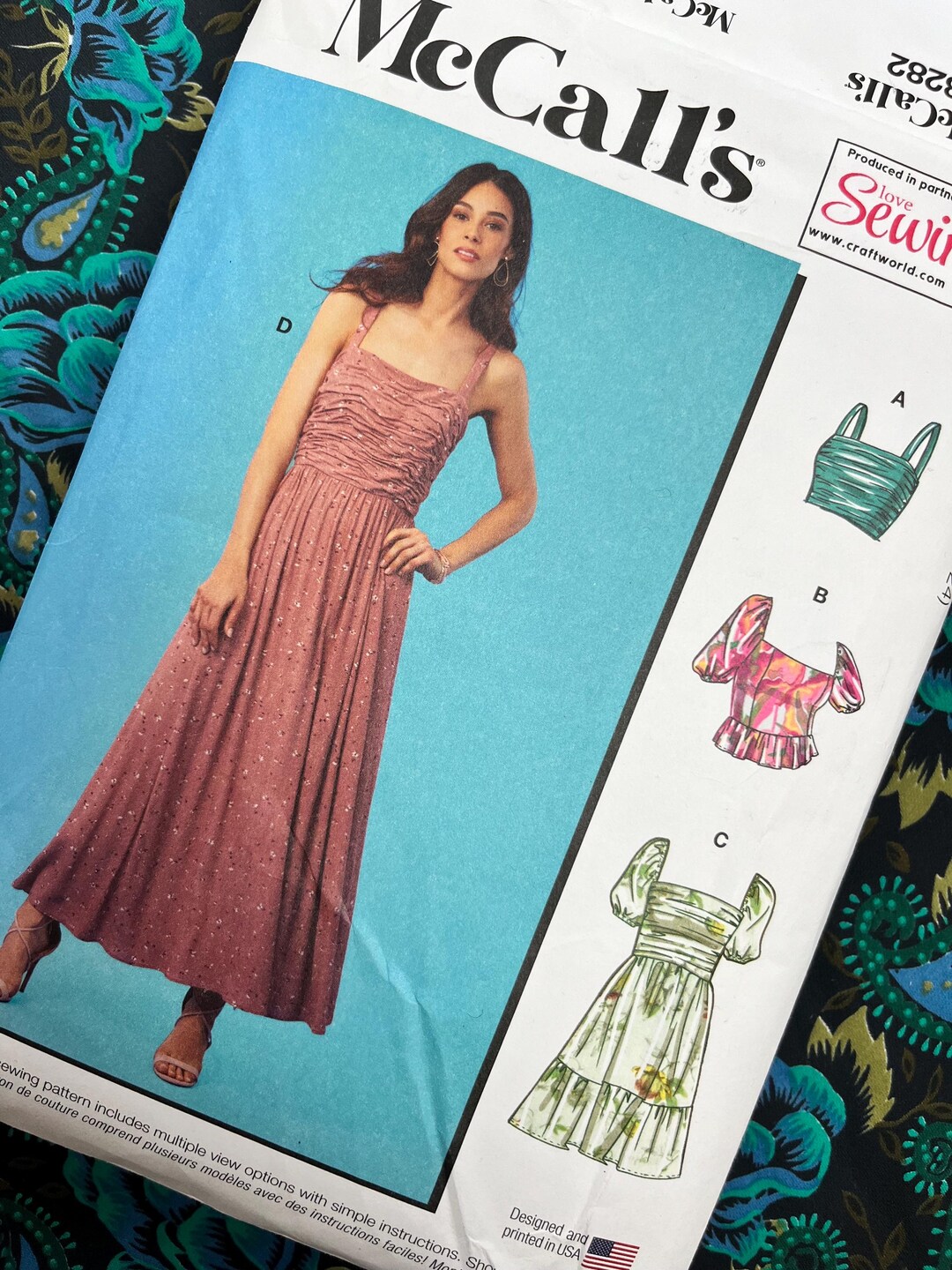 Bust 30.5-46” Uncut Mccalls Sewing Pattern M8282, Ruched Bodice ...