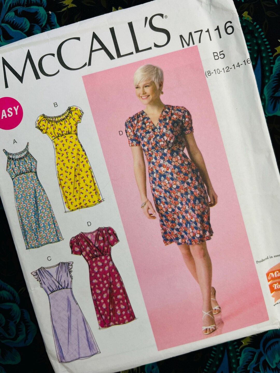 Bust 31.5-38" Uncut Mccalls Sewing Pattern M7116, Ladies Dress With ...