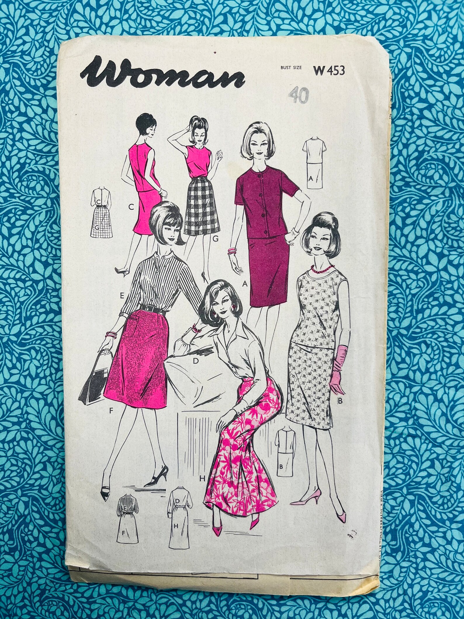 Bust 40 Vintage 60s Unused Woman Sewing Pattern W 453 - Etsy