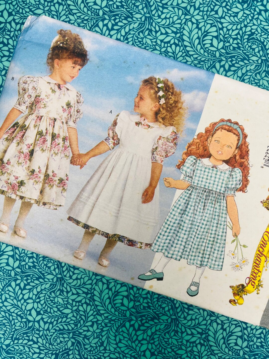 Age 4-6 Uncut Vintage 90s Butterick Sewing Pattern for Kids 4750, Girls ...