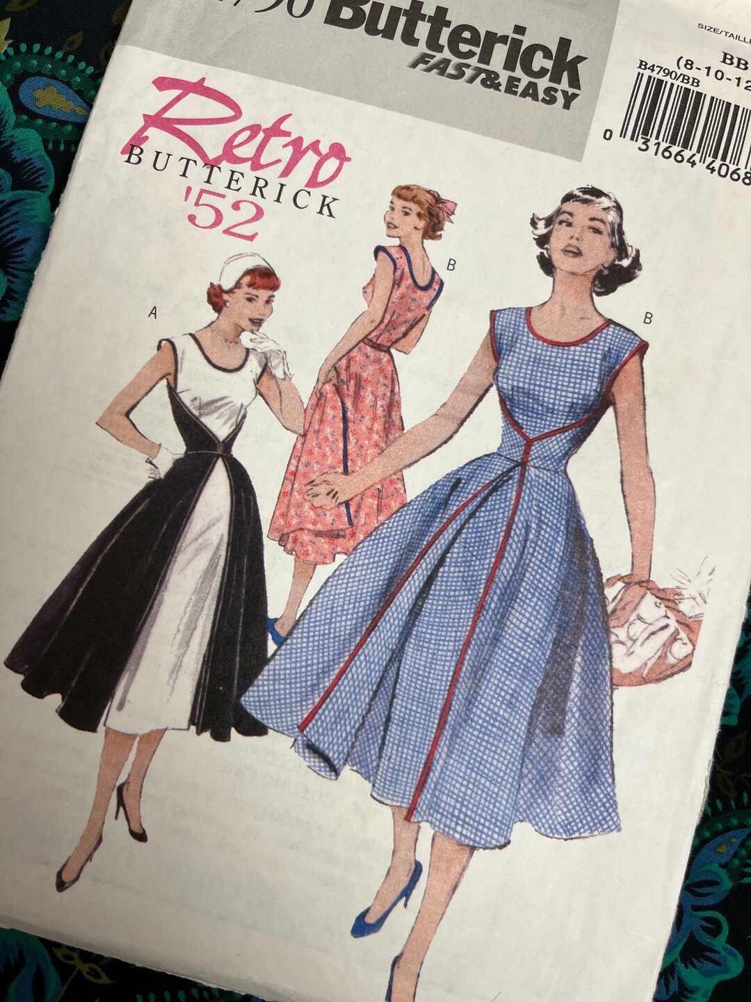Bust 31.5-36" Uncut Butterick Sewing Pattern B4790 50s Reproduction Fit ...