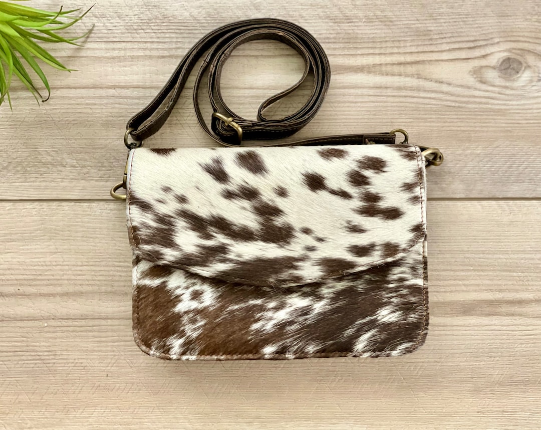 Cowhide Purse Leather Crossbody Western Rodeo Festival Bag Hair on ...
