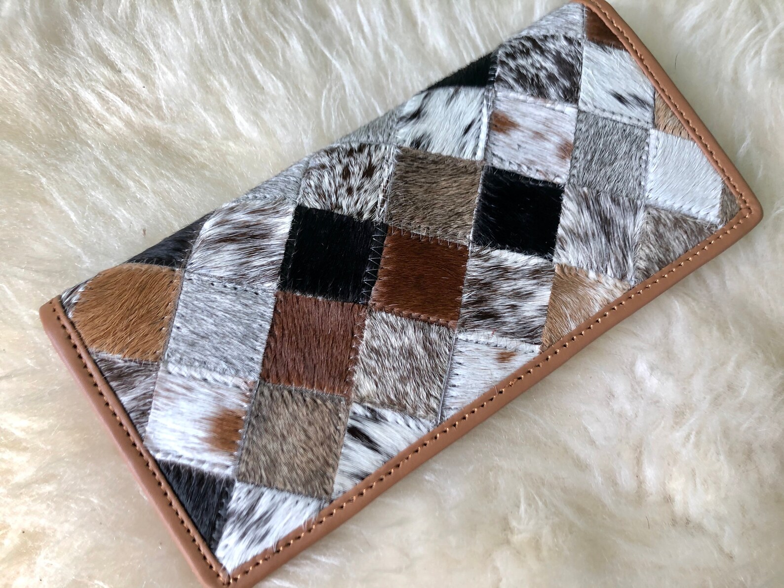 Cowhide Bi Fold Slim Wallet Credit Card Case Handmade Western | Etsy