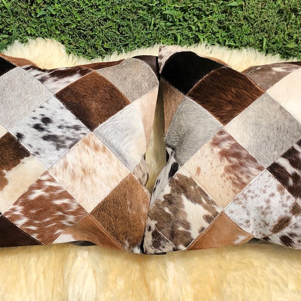 Cowhide Pillow - Etsy