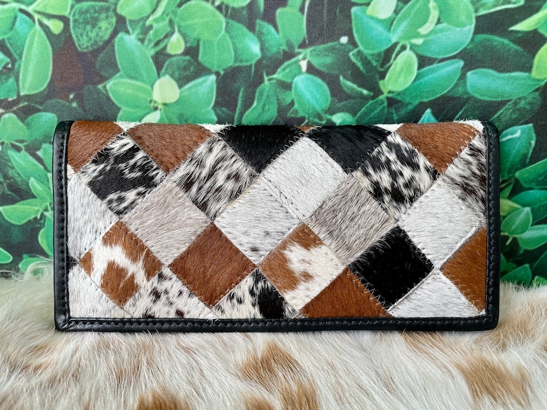 Cowhide Bi Fold Slim Wallet Credit Card Case Handmade Western | Etsy