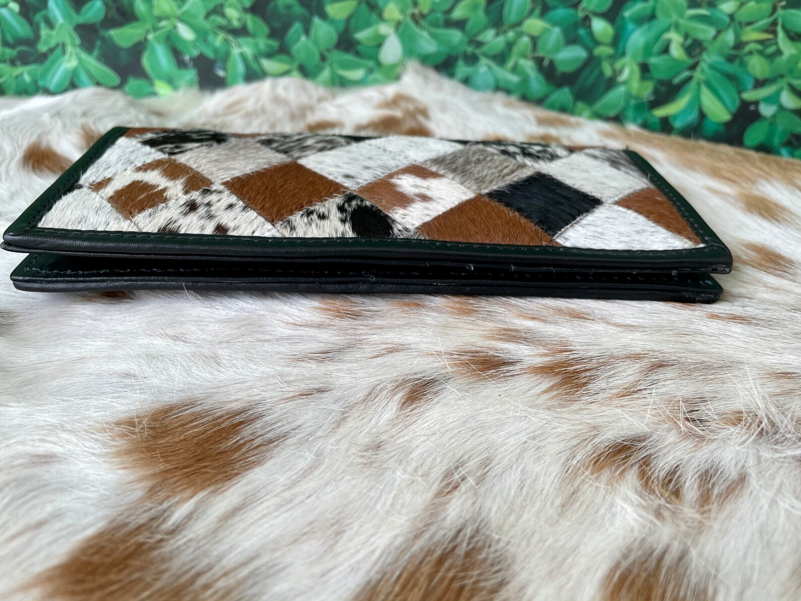 Custom Patchwork Cowhide Wallets for Women Slim Wallet Bifold - Etsy