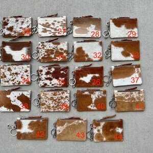 Cowhide Keychain Wallet Credit Card Holder Case Change Coin - Etsy