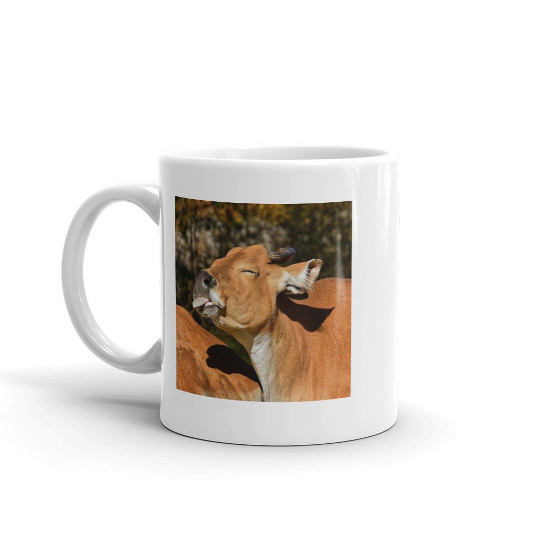Sassy Cow Mug, Raspberry Cow, Cow Sticking Out Tongue, Funny Farm ...