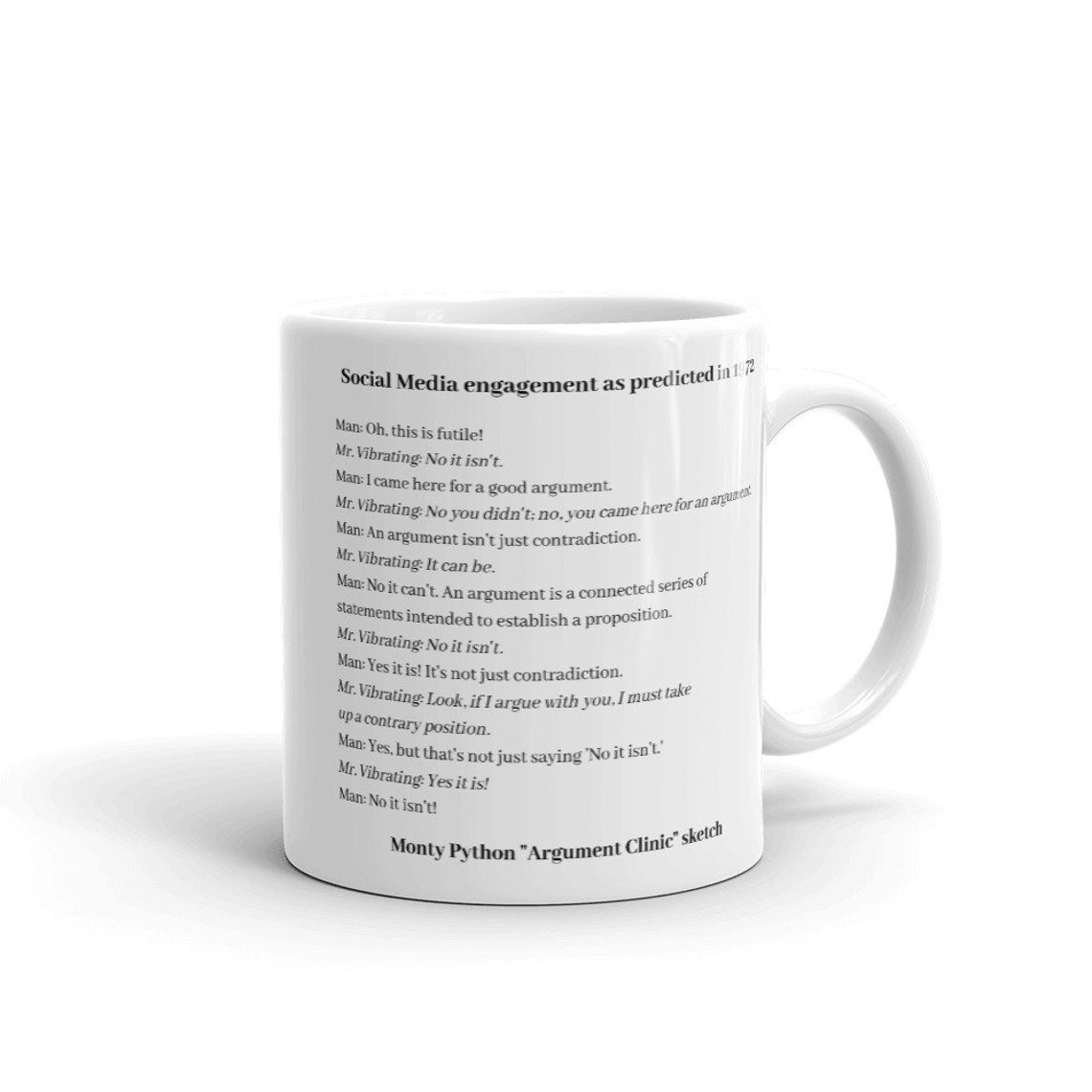 Argument Clinic Sketch Monty Python Skit John Cleese - Etsy Australia