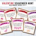 Valentine's Scavenger Hunt, Printable Game, Scavenger Hunt Cards ...