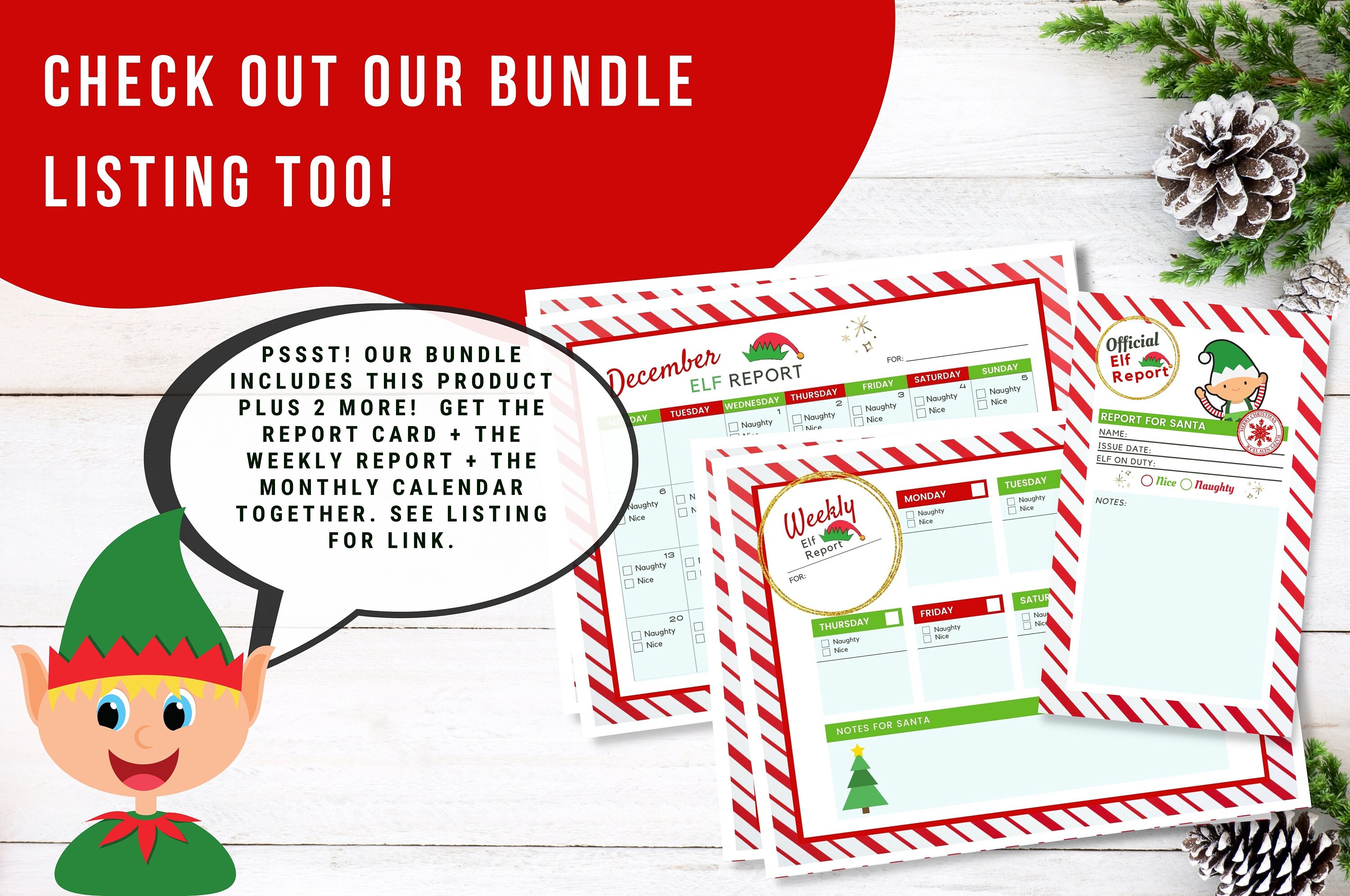 Elf Report Card Printable, Elf Daily Report, Christmas Elf, Elf Letter ...