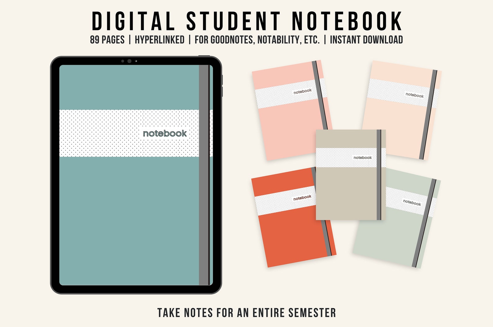 Digital Student Planner, Student Digital Notebook, Digital Planner ...