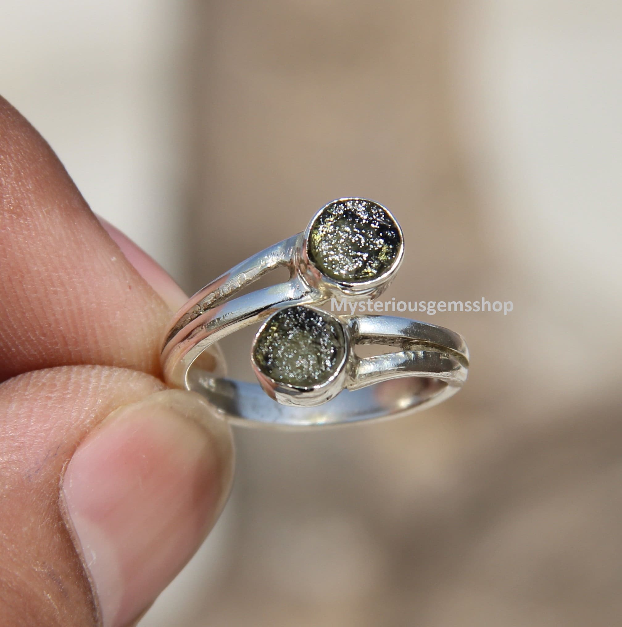 Moldavite Ring Moldavite Women Silver Ring Gift For Girl | Etsy