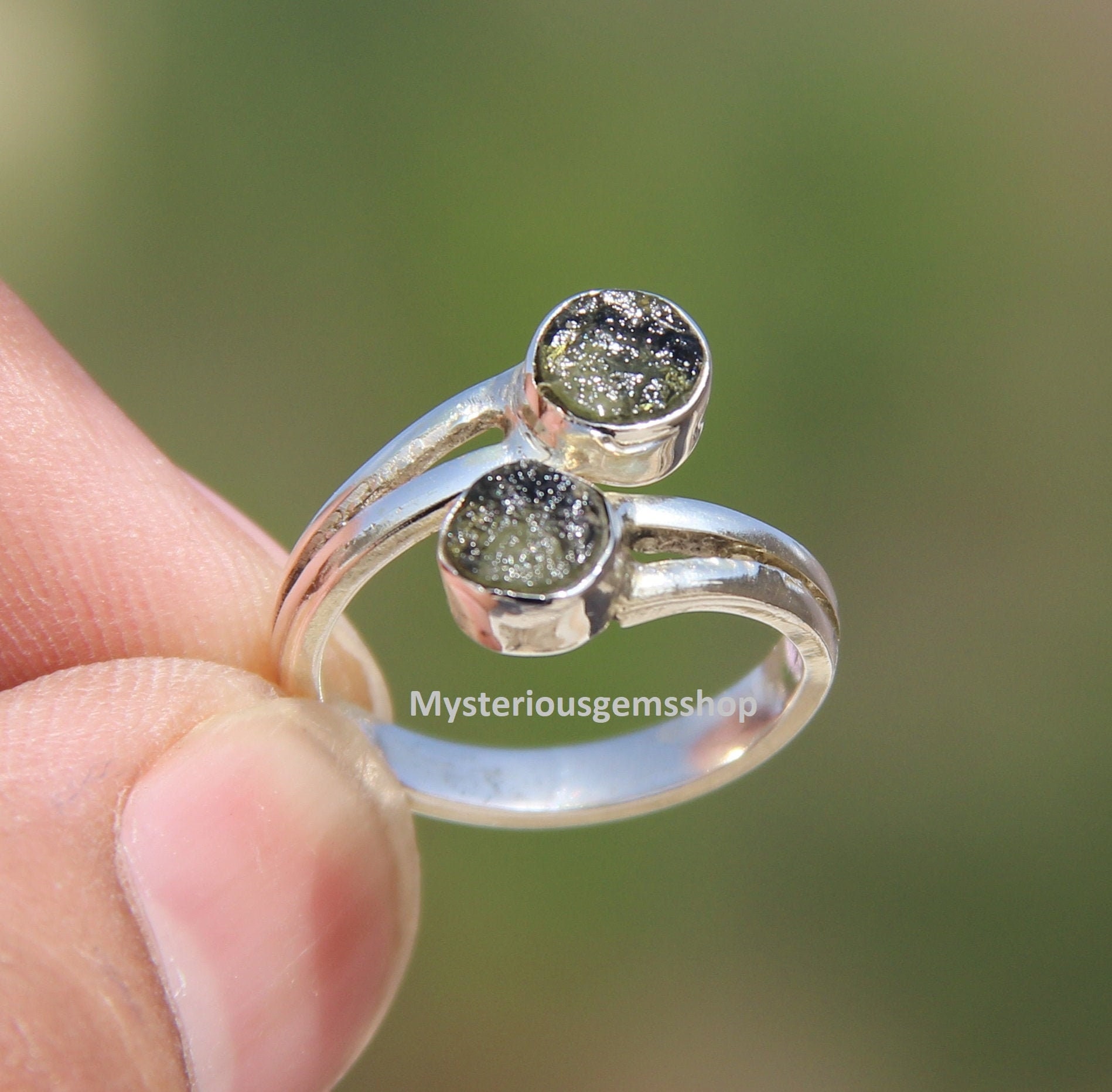 Moldavite Ring Moldavite Women Silver Ring Gift For Girl | Etsy