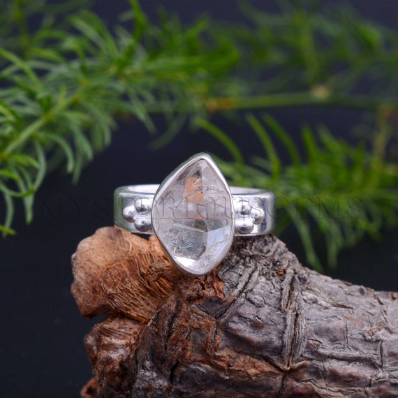 Herkimer diamond ring etsy store