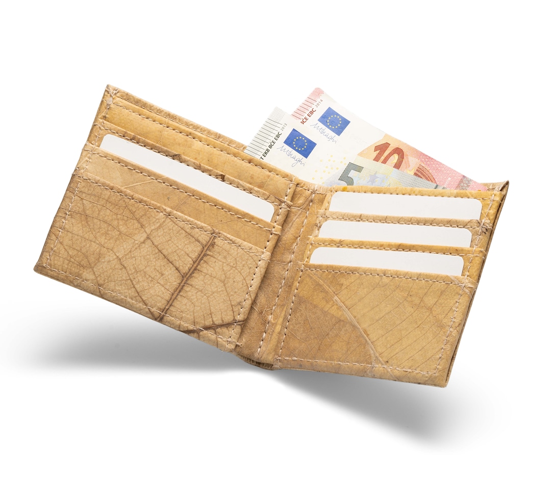 Vegan Wallet Made of Leaf Leather FOLD LEAF - Etsy